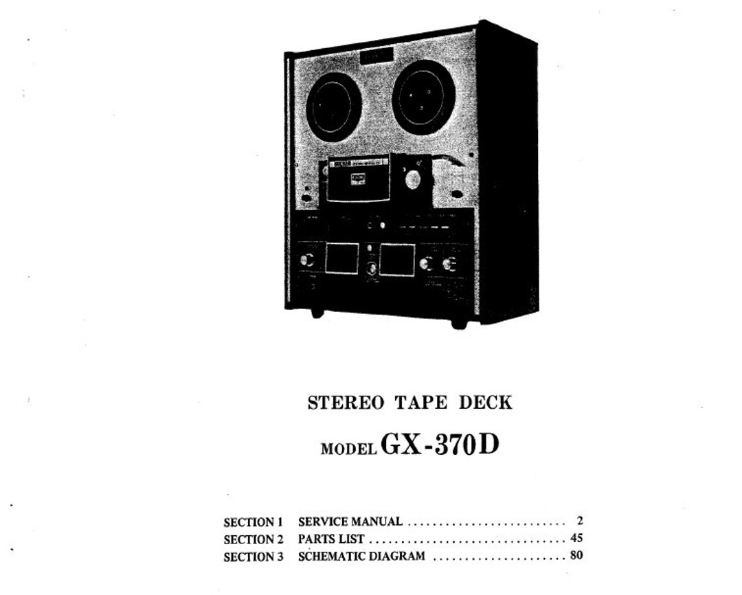 AKAI GX-370D Service Manual Inc Pcbs Schem Diags and Parts - Etsy