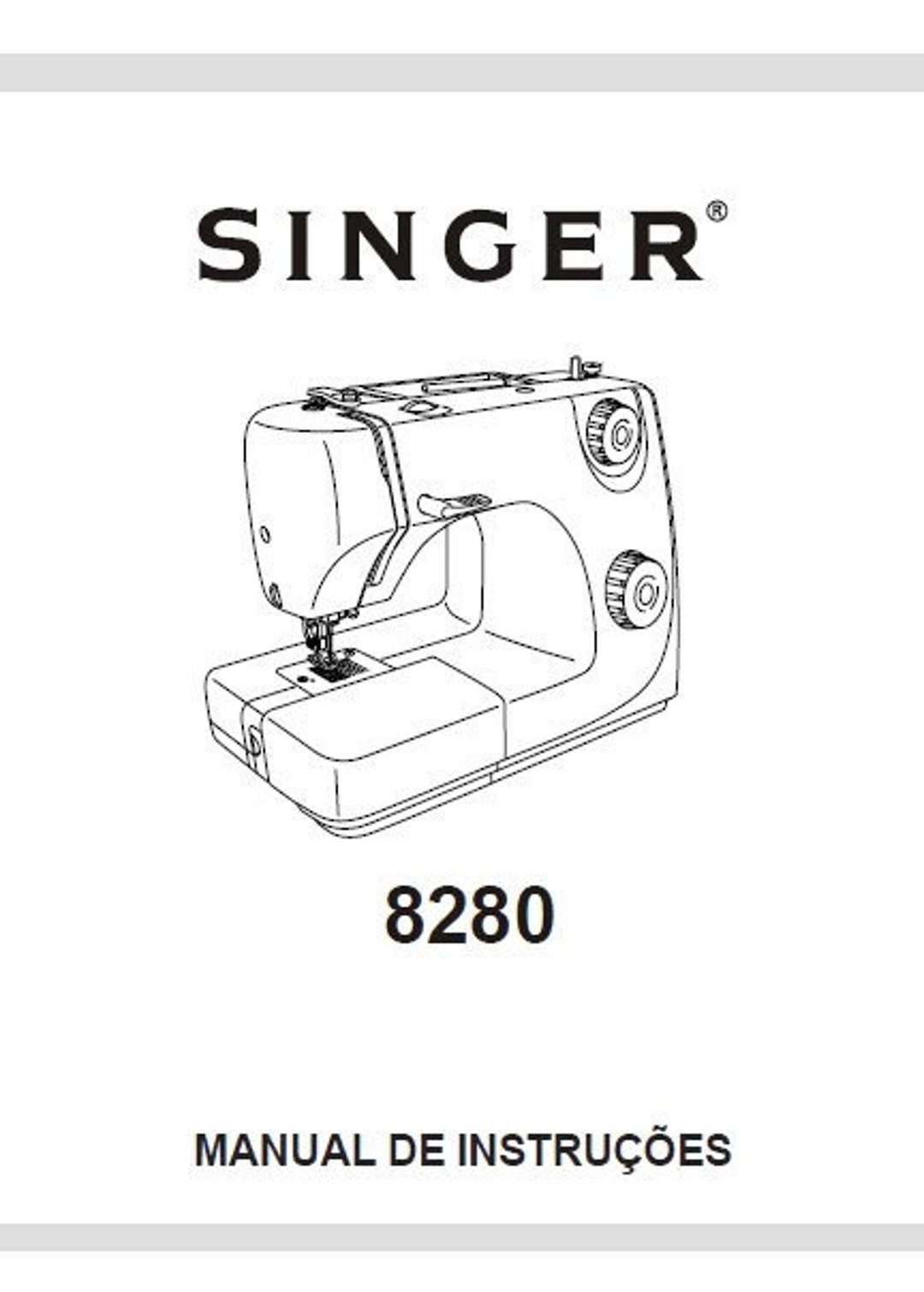 SINGER 8280 PRELUDE Manual De Instrucoes Maquina De Costura Portugues ...