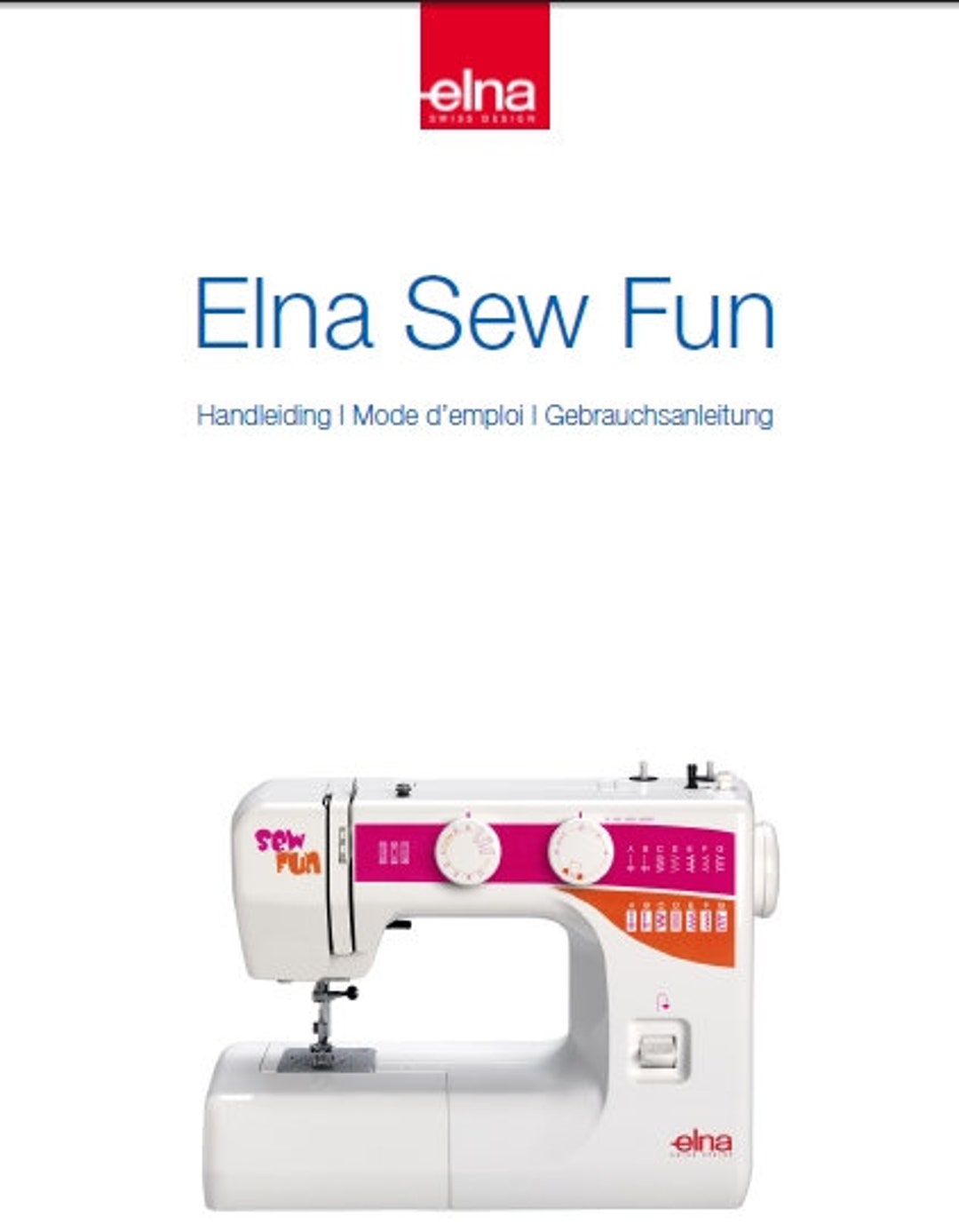 ELNA Sew Fun Manual: Sewing Machine Guide (PDF) - Etsy