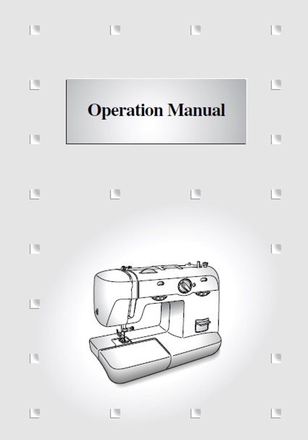 Brother 885-458 Sewing Machine Operation Manual (PDF Download) - Etsy