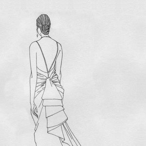 Fashion Line Drawing Print,fashion Wall Art,fashion Illustration ...