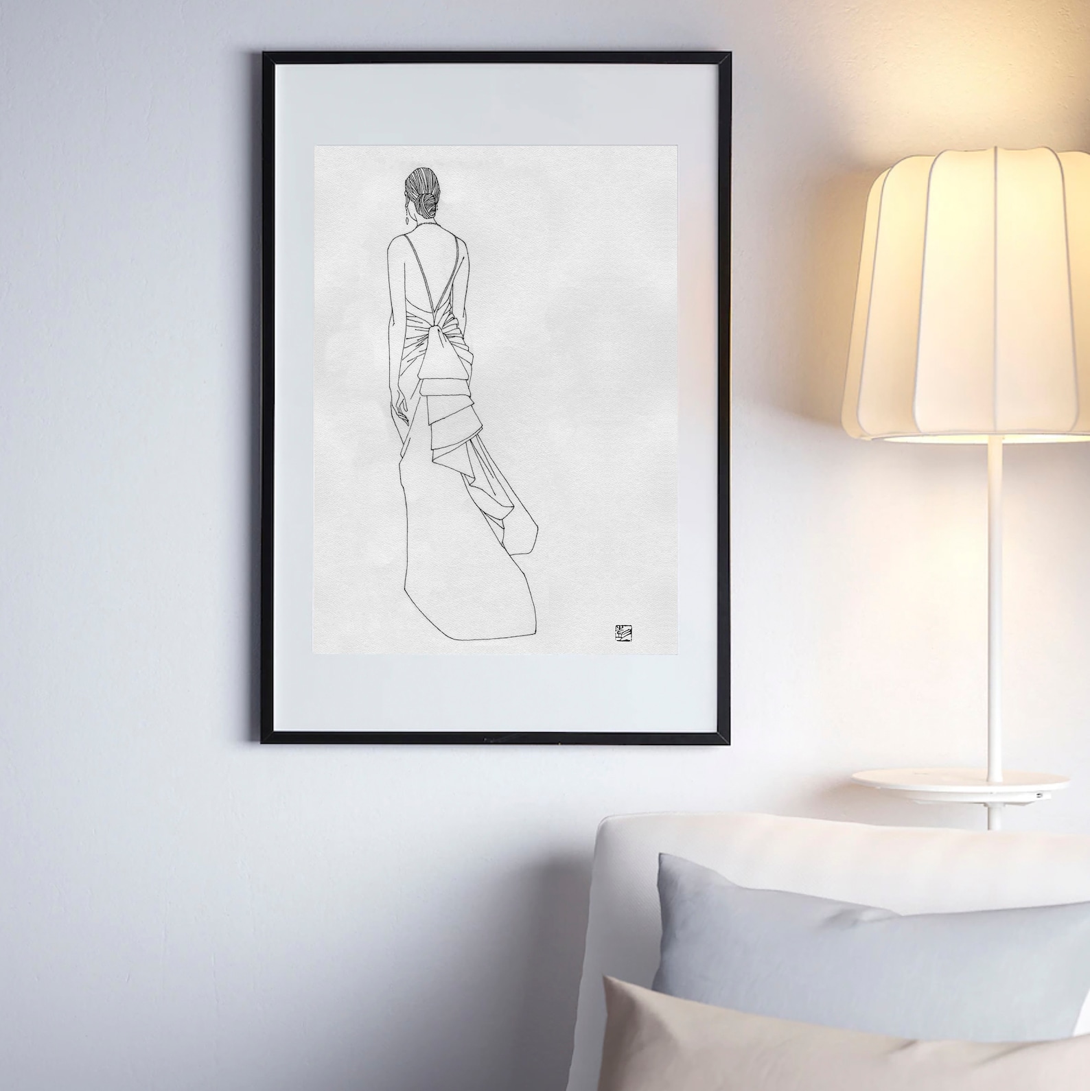 Fashion Line Drawing Print,fashion Wall Art,fashion Illustration ...