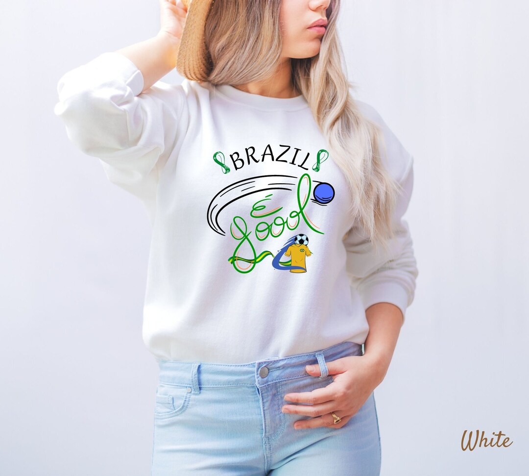 Fifa World Cup 2022 Sweatshirt, Brazil Football Tee, Brazil World Cup ...