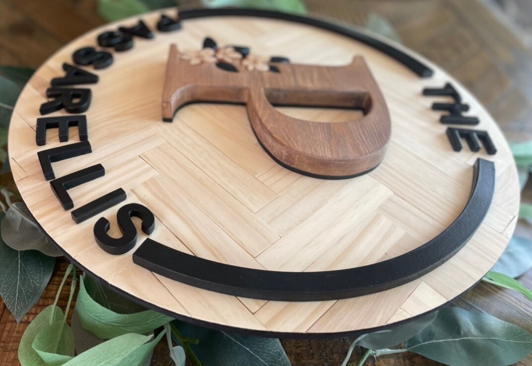 Last Name Sign - Etsy