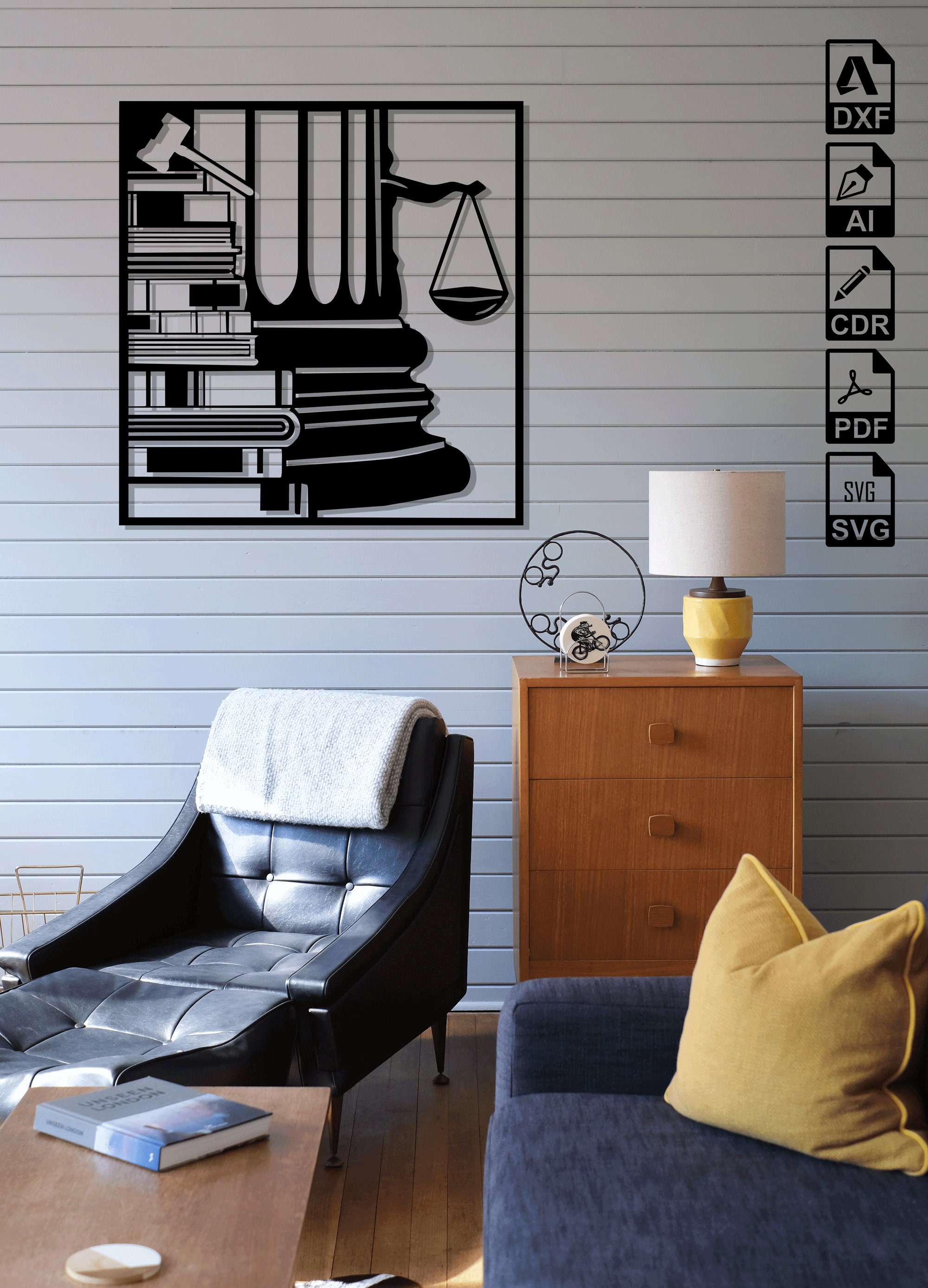 Law Statute Laser Cut Svg Dxf Files Wall Sticker Engraving - Etsy