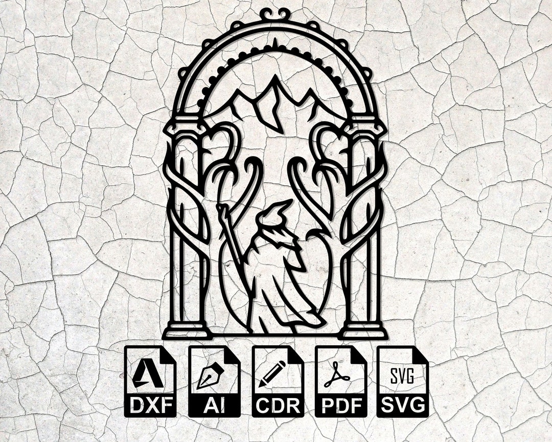 Lord of the Rings Laser Cut Svg Dxf Files Wall Sticker - Etsy Australia