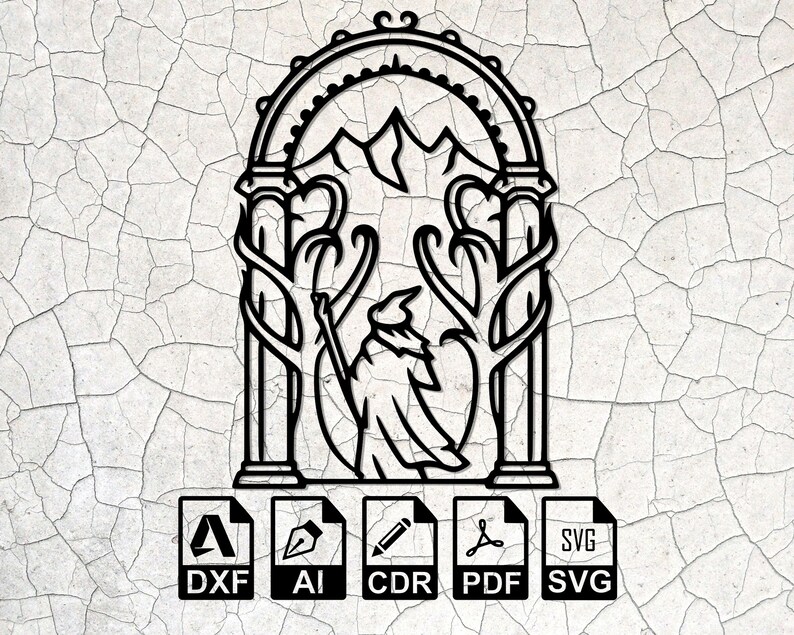 Lord of the Rings Laser Cut Svg Dxf Files Wall Sticker - Etsy Australia