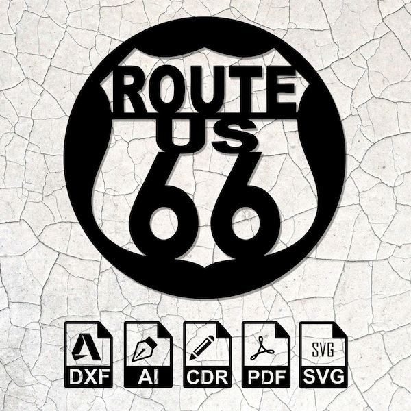 Route 66 Laser Svg - Etsy