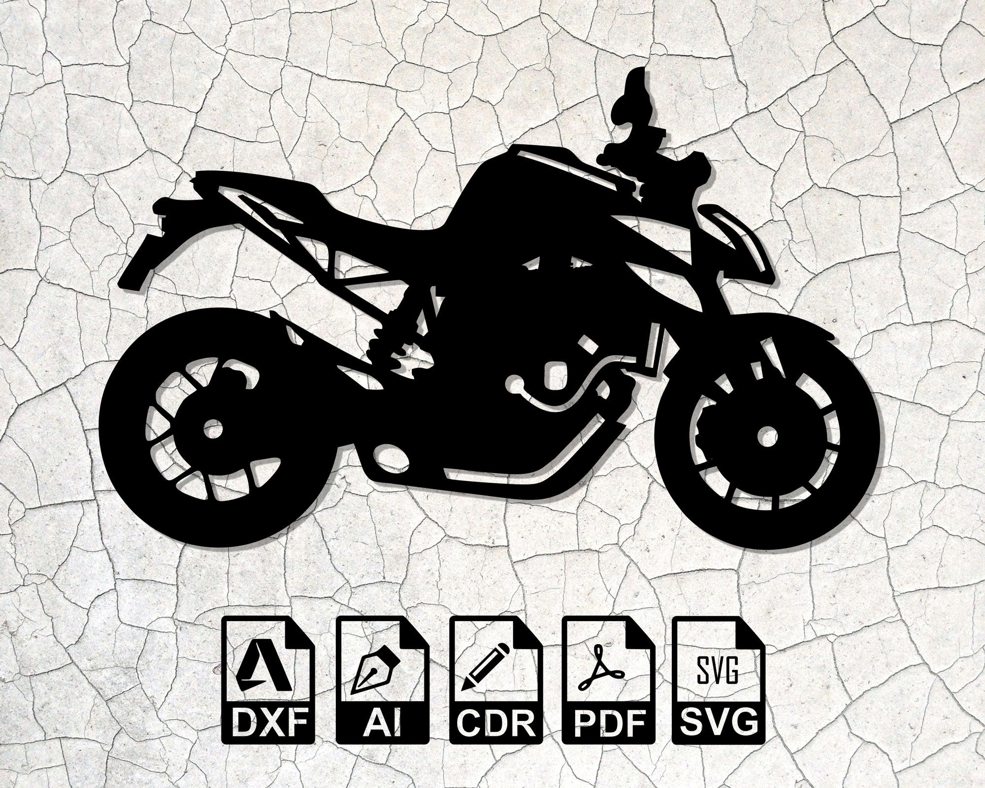 Motocicleta Yamaha Honda corte láser svg dxf archivos pegatina - Etsy ...
