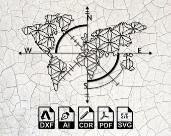 World Map Cnc - Etsy