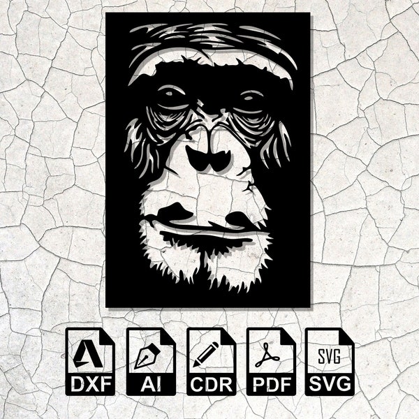 Monkey Cut Out - Etsy