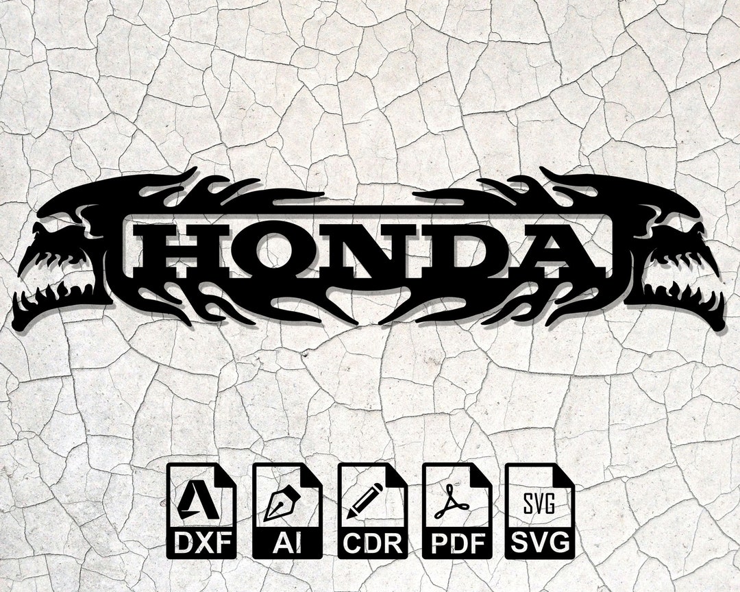 Honda Logo Car Skull Laser Cut Svg Dxf Files Wall Sticker - Etsy Canada