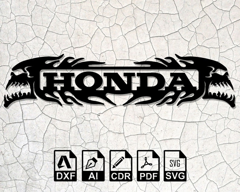 Honda Logo Car Skull Laser Cut Svg Dxf Files Wall Sticker - Etsy Ireland