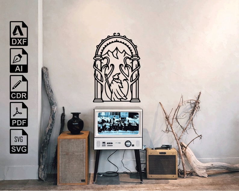 Lord of the Rings Laser Cut Svg Dxf Files Wall Sticker - Etsy Australia