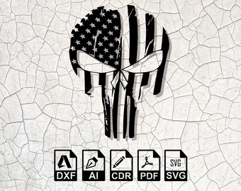 Punisher Dxf Files - Etsy
