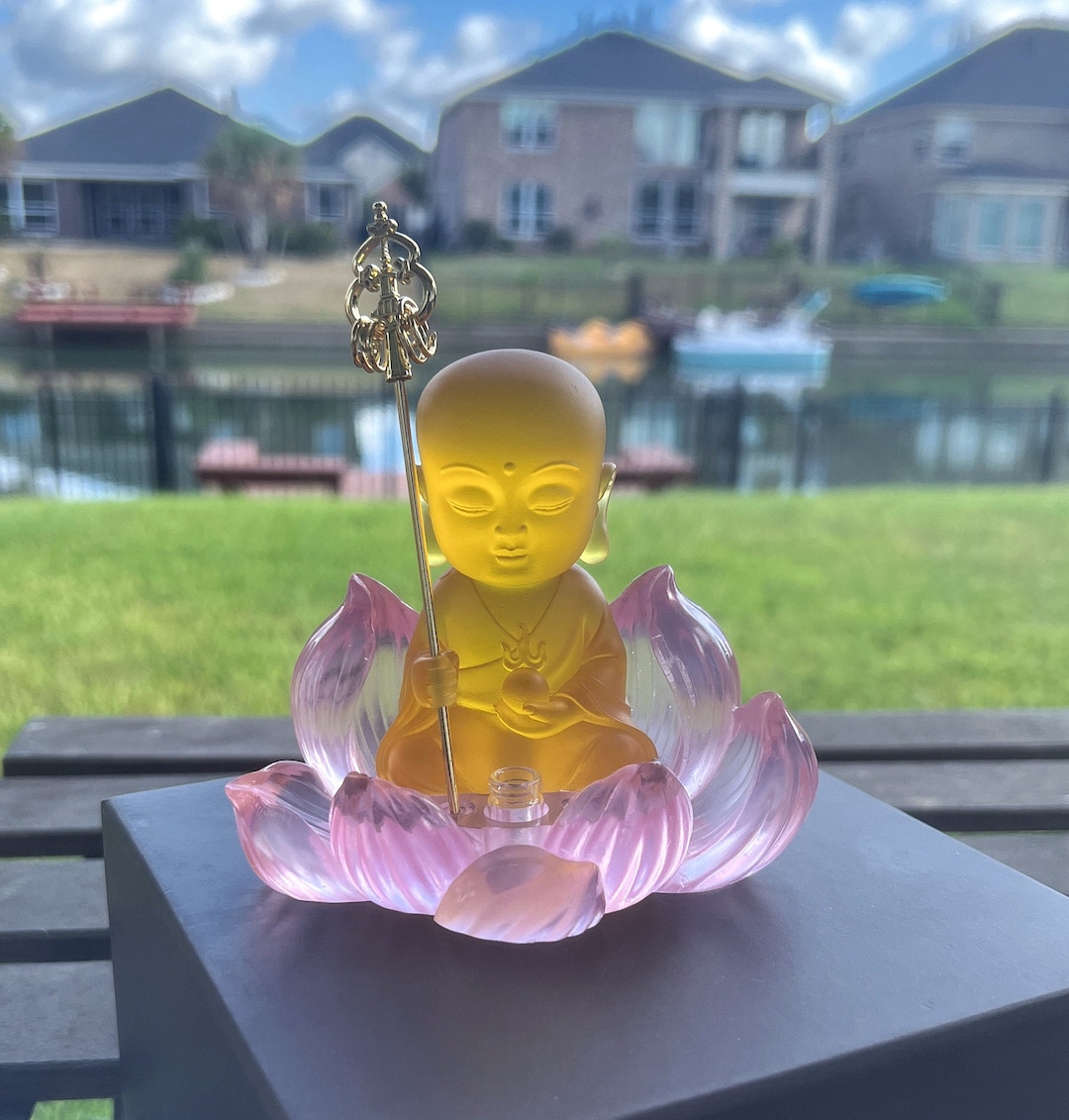 Buddhism Colored Glaze Liu Li Ksitigarbha Baby Buddha Statue Home ...