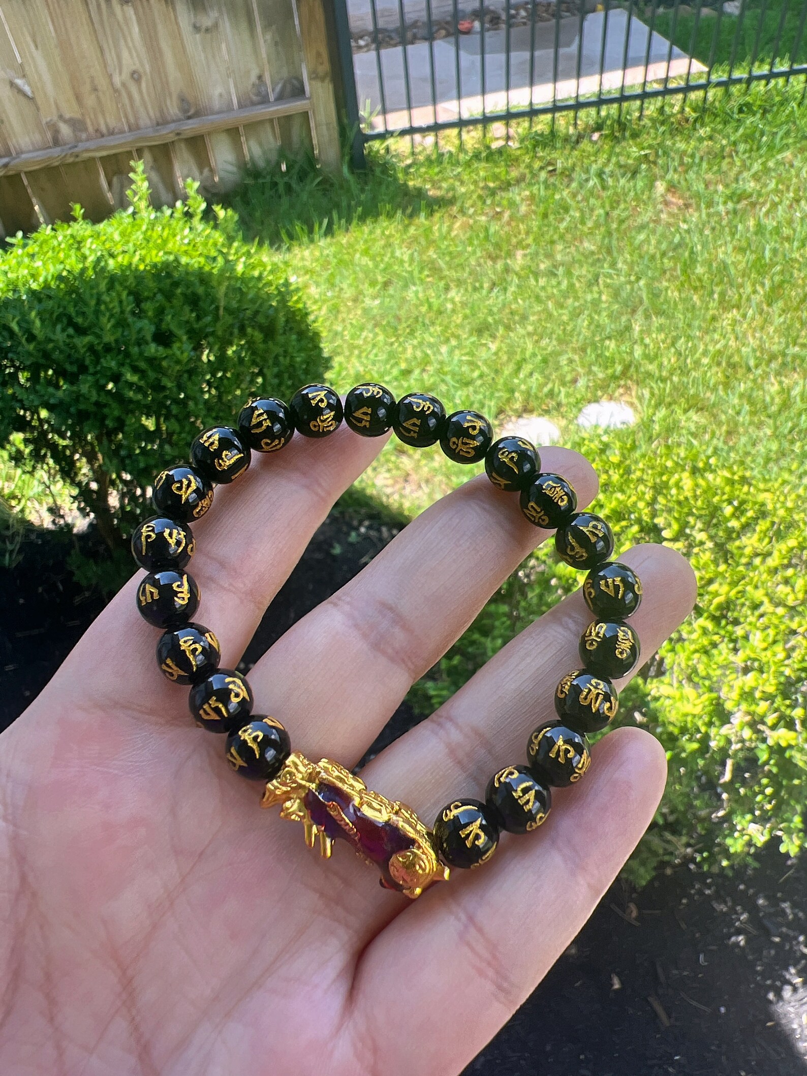 Red Pixiu Bracelet With Black Obsidian Stones Feng Shui,good Luck and ...