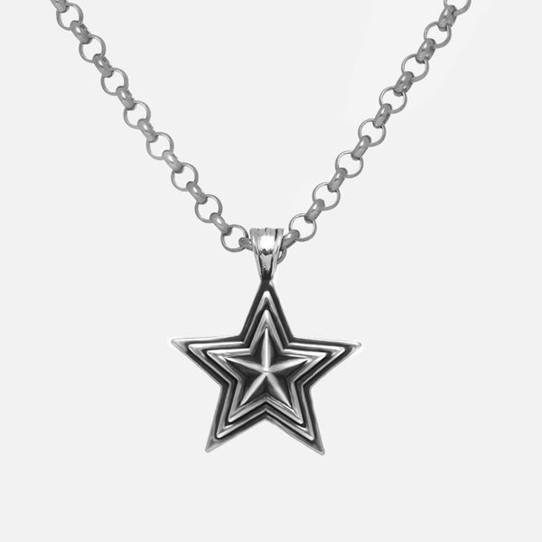 925 Silver Time is Gem Necklace With Sky Blue Topaz Gem and Cable Chain ...