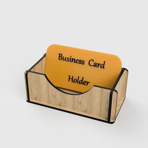 Business Card Holder Laser Cut Files 3mm 1/8 Inch 4mm - Etsy