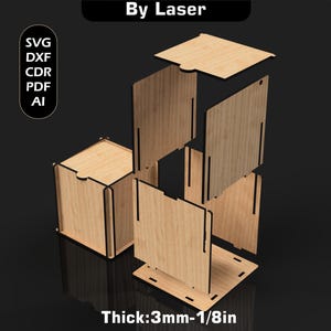 Buy Laser Cut Wooden Box Files, 5X Size, Digital Download SVG PDF DXF ...