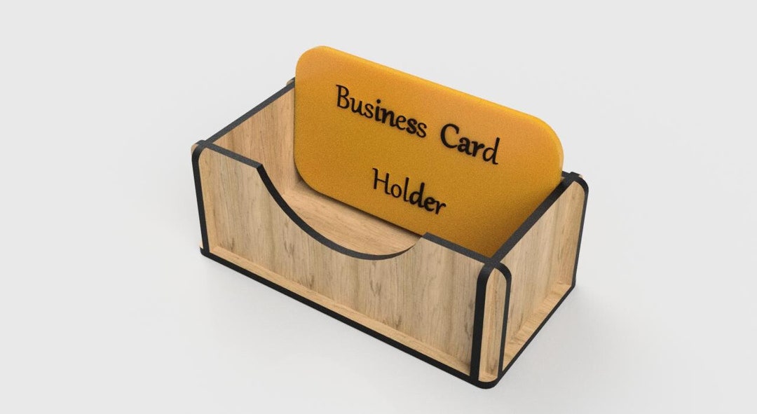 Business Card Holder Laser Cut Files 3mm , 1/8 Inch , 4mm Glowforge Cut ...