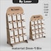 3 Tiered Retail Counter Gift Card Display Stand for Laser Cut Files - 3mm - 1/8 in Versions ...