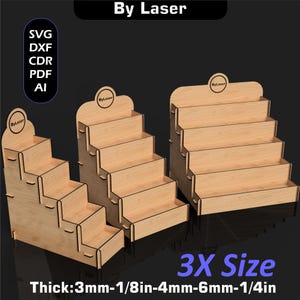 Laser Cut 5 Layer Display Stand Files, Wooden Retail Counter Stands ...