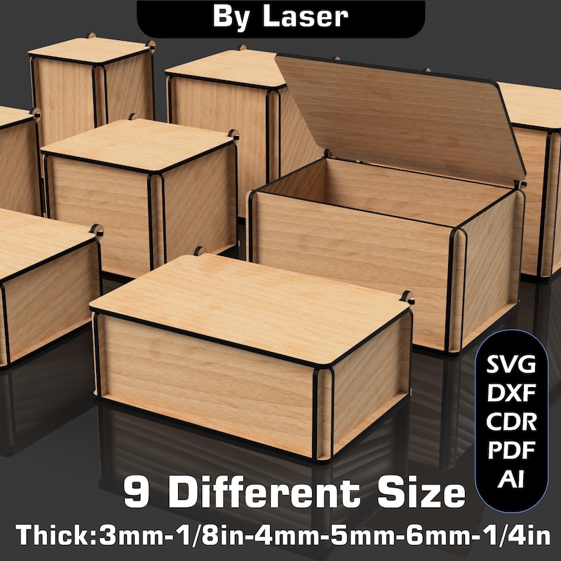 Music Box Svg Laser Files - Etsy