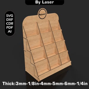 Laser Cut Sticker Display Stand SVG Glowforge Files - Etsy