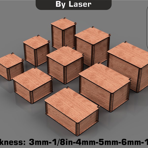 Laser Cut Box Template - Etsy