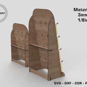 Buy Earring Display Stand, Laser Cut File, Two Different Size, Earring ...