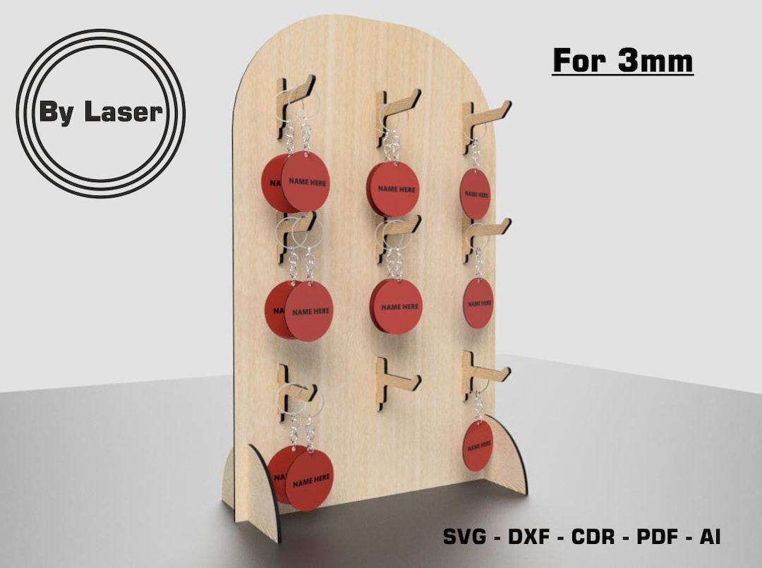 Keychain Display Stand Digital File , Laser Cut Files , Market Stall ...