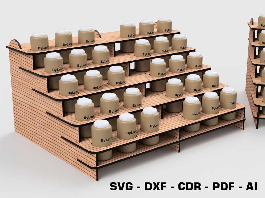 Paint Stand Laser Cut Files, Holder Rack Digital Download , Glowforge ...