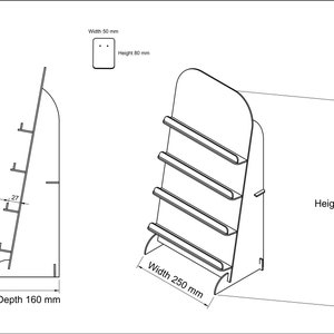 4 Layers Earring Display Stand With Earring Card , Postcard Counter Display Stand , Laser Cut ...