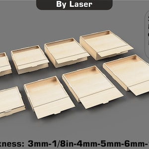 Laser Cut Sliding Lid Box Bundle: 6 Designs, SVG DXF Files - Etsy