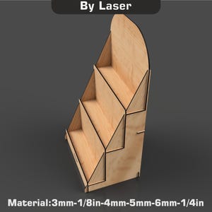 3 Tier Display Stand Svg Laser Cut Files, Wooden Plant Stand, Book Stand SVG DXF PDF - Etsy ...