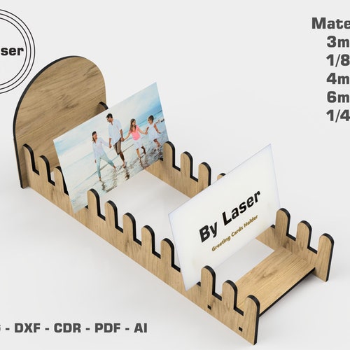 Postcard Stand Holder Laser Cut File DXF SVG CDR 3mm - Etsy