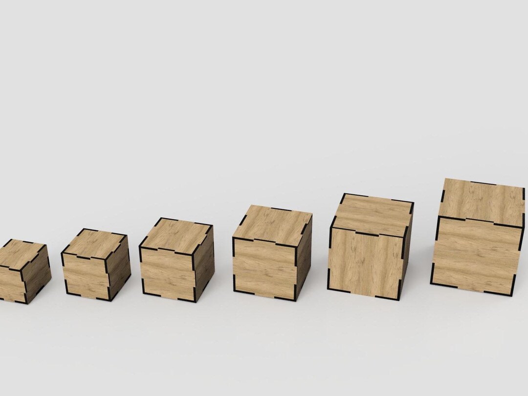 Archivos de corte láser de cubos de 5 x 5 x 5 cm a 10 x 10 x 10 cm ...