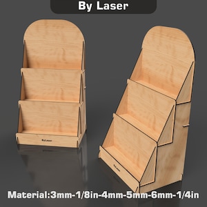 3 Tier Display Stand Svg Laser Cut Files, Wooden Plant Stand, Book Stand SVG DXF PDF - Etsy ...