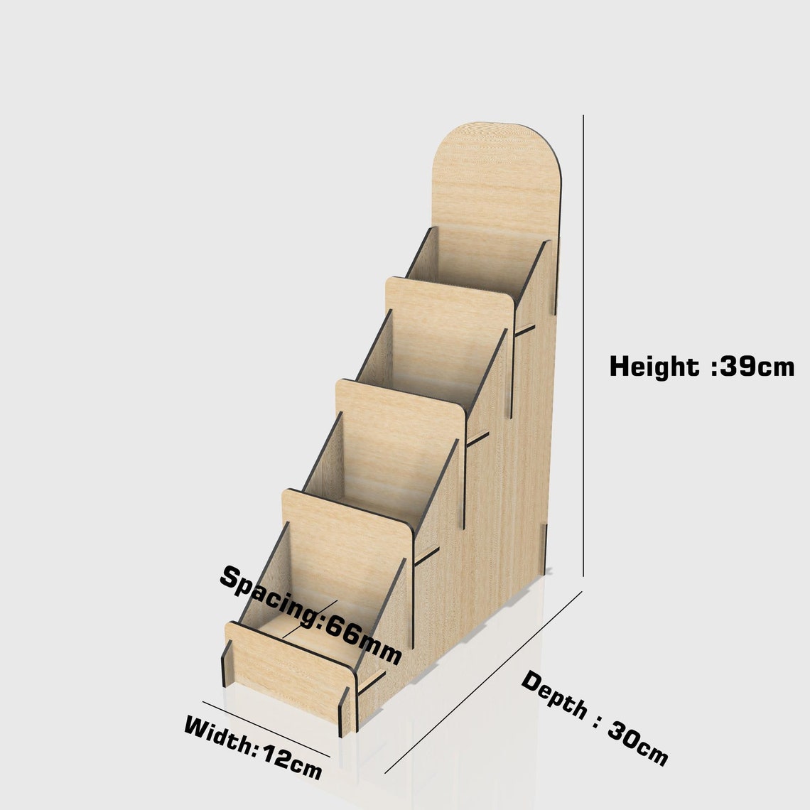 Retail Counter Display Stand 3 Different Size Tiered Display - Etsy