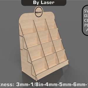 Laser Cut Sticker Display Stand SVG Glowforge Files - Etsy
