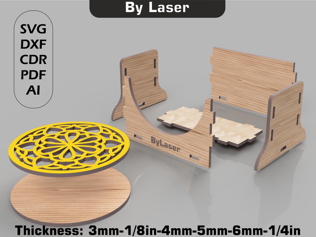 Laser Cut Coaster Pattern SVG: Glowforge Files (digital Download - Etsy
