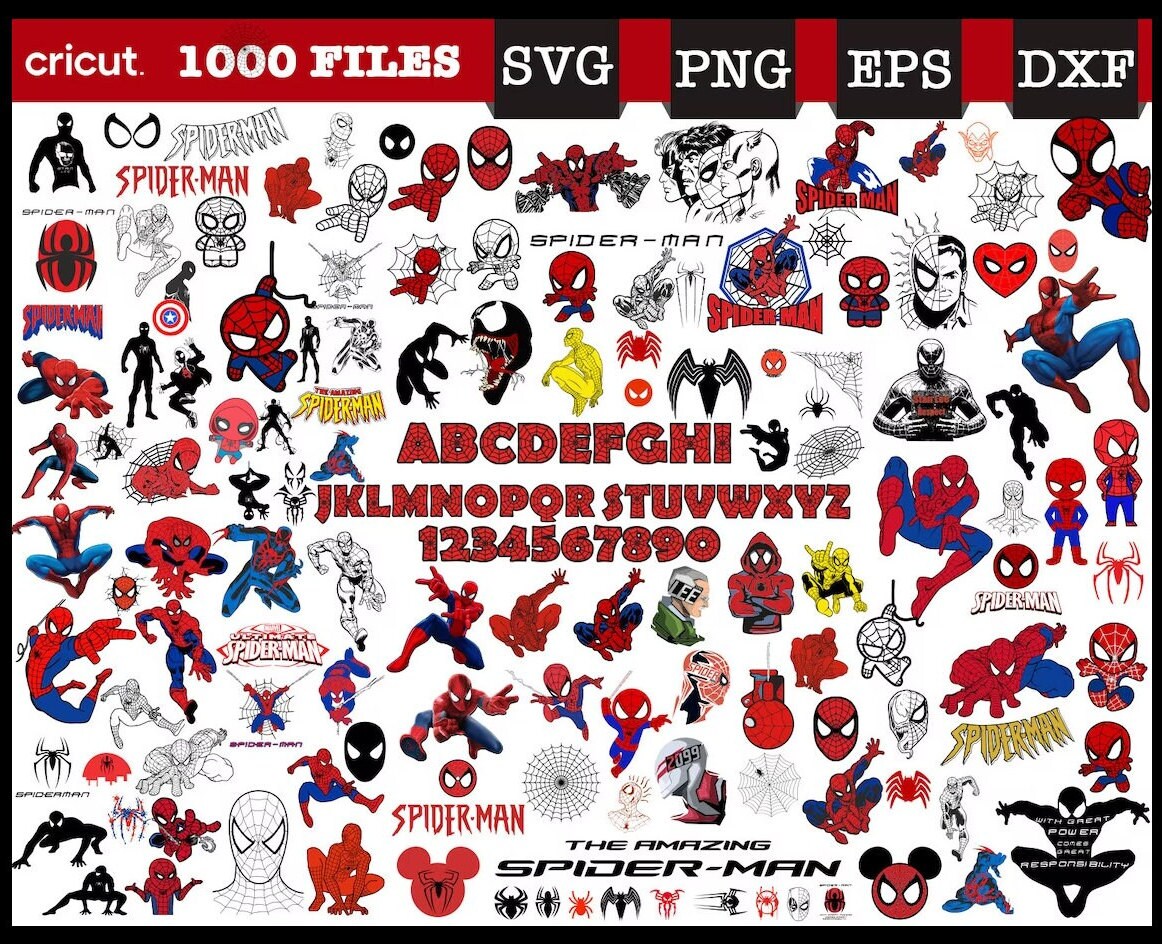 SPIDERMAN SVG Bundle Spider-man Svg Cut Files for Cricut - Etsy Ireland