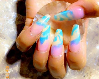 Glow in the Dark Acrylic Press on Nails - Etsy
