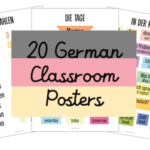 20 German Language Posters and Flashcards Printable. Learn German ...