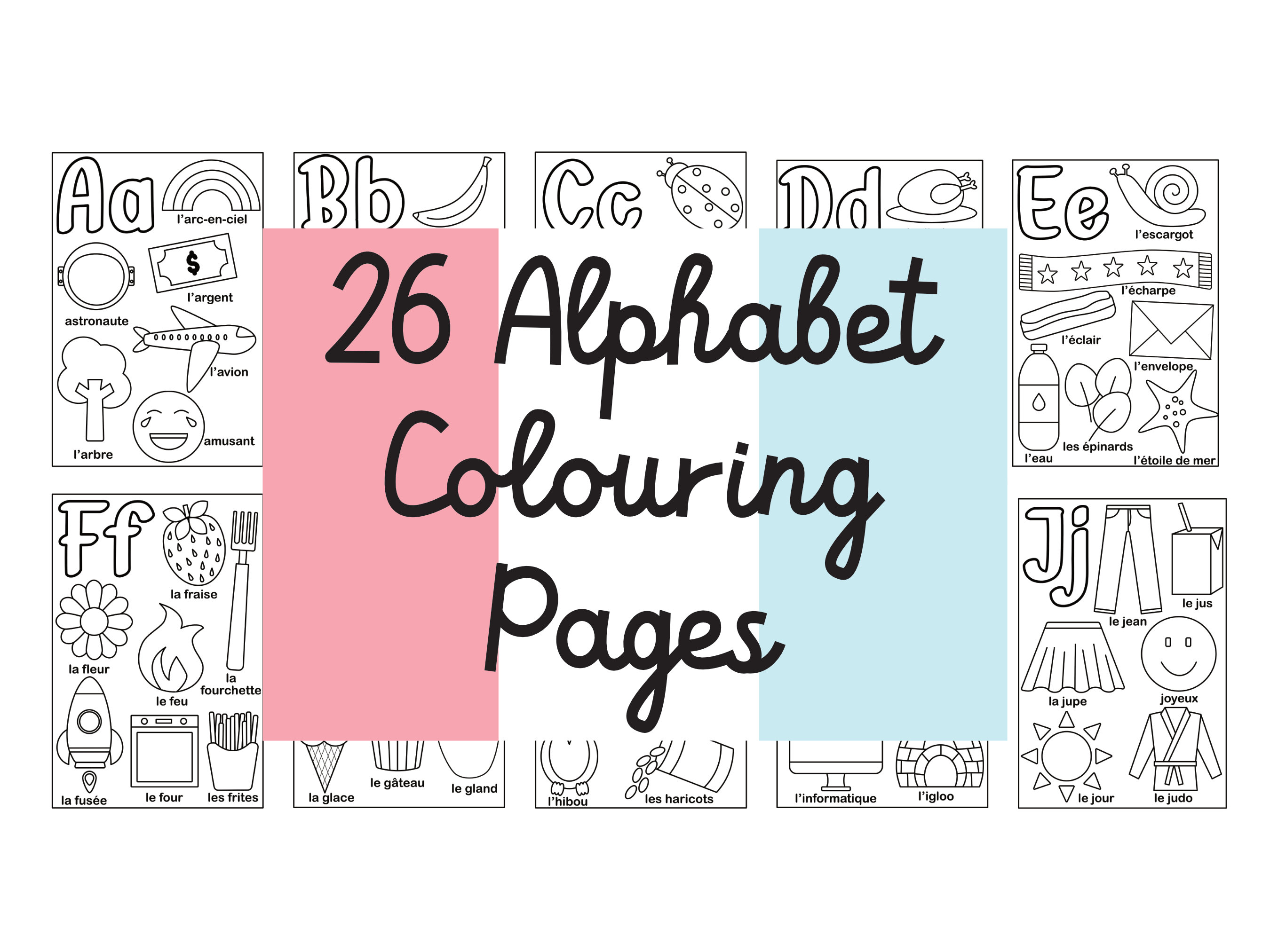 French Alphabet Colouring Printable Pages - Etsy