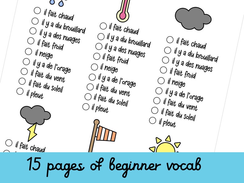 French Printable Activity Sheets for Kids for Home Learning and School ...