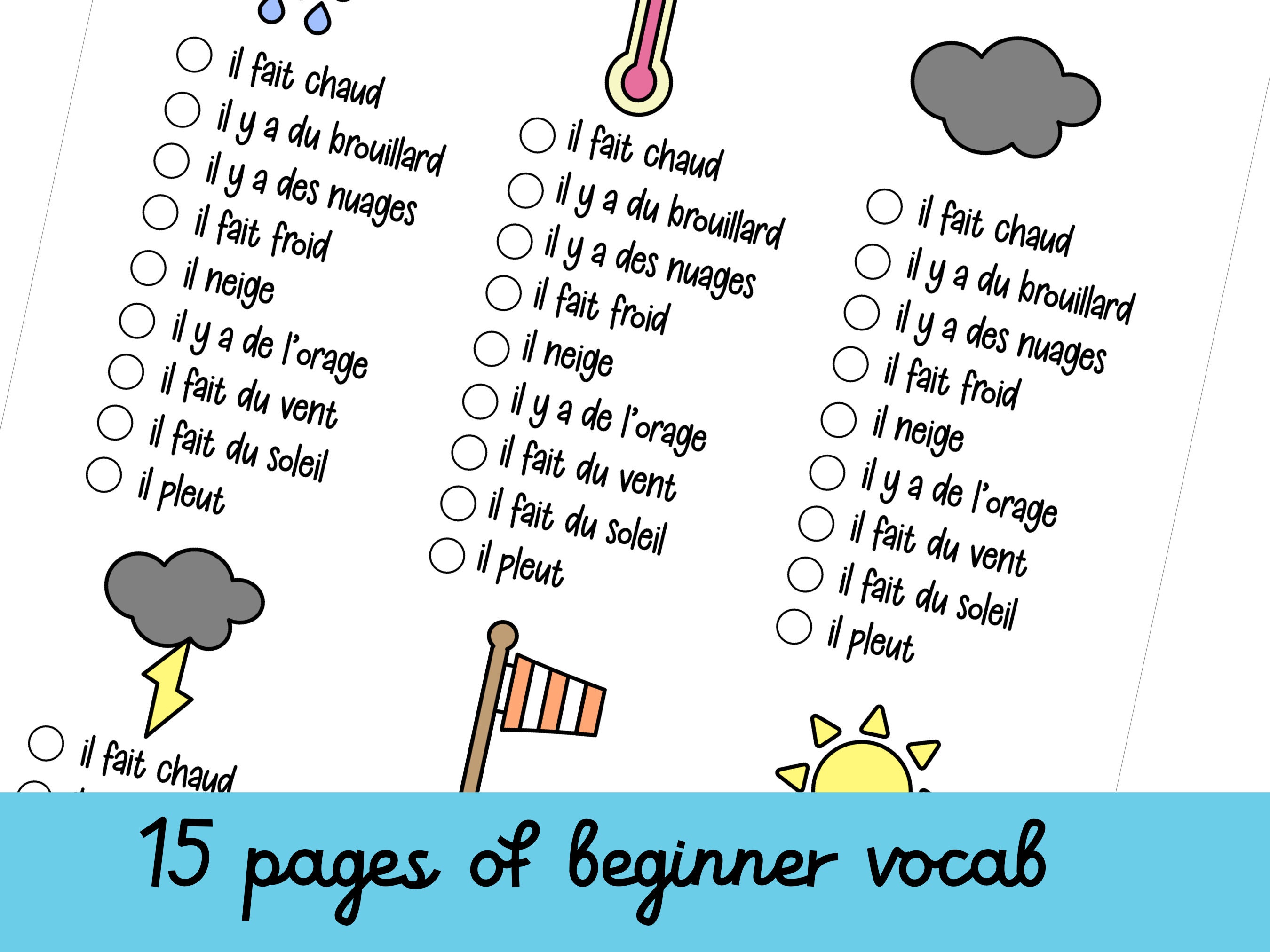 French Printable Activity Sheets for Kids for Home Learning and School ...