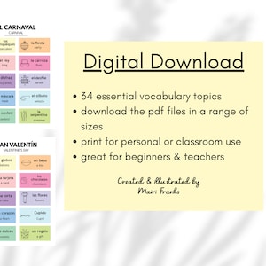 Spanish Language Posters and Flashcards Printable. Learn Spanish ...