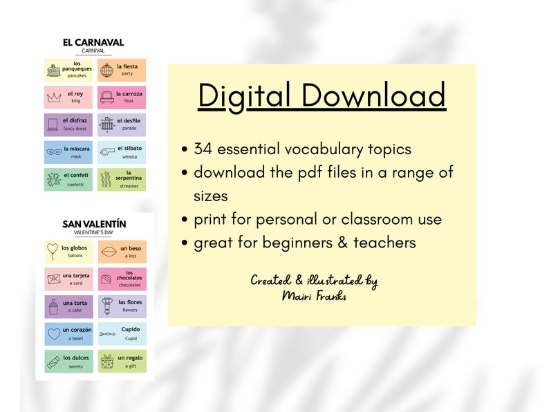 Spanish Language Posters and Flashcards Printable. Learn Spanish ...